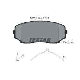 TEXTAR Bremsbelagsatz, Scheibenbremse 2351505 vorne rechts links mit Zubeh&ouml;r f&uuml;r MITSUBISHI 4605B475