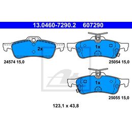 ATE Bremsensatz-Vorn und hinten SG00000DDS Bremsensatz, Scheibenbremse vorne rechts links bel&uuml;ftet 280mm f&uuml;r HONDA 45251-TGL-E50 42510-TV0-E00 45022-T