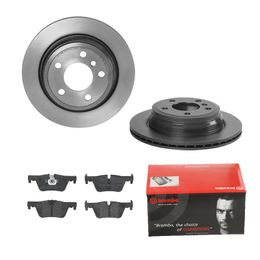 Brembo Bremsensatz-Hinterachse COATED DISC LINE / STANDARD IJDTIDIJP8 Bremsensatz, Scheibenbremse hinten rechts links innenbel&uuml;ftet 300mm f&uuml;r BMW 3420