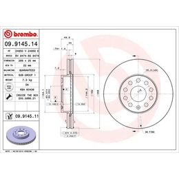 Brembo Bremsensatz-Vorn und hinten SG00000EUS Bremsensatz, Scheibenbremse vorne rechts links innenbel&uuml;ftet 288mm f&uuml;r SKODA VW SEAT PEUGEOT (FAW) RELY