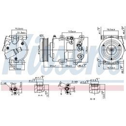 NISSENS Kompressor, Klimaanlage 890899 12V f&uuml;r HYUNDAI 97701D3300
