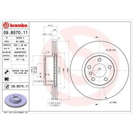 Brembo Bremsensatz-Vorn und hinten SG00000ESA Bremsensatz, Scheibenbremse vorne rechts links innenbel&uuml;ftet 330mm f&uuml;r BMW (BRILLIANCE) 34106879122 3411