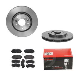 Brembo Bremsensatz-Vorderachse COATED DISC LINE / STANDARD IJDTIDHU14 Bremsensatz, Scheibenbremse vorne rechts links innenbel&uuml;ftet 296mm f&uuml;r RENAULT N
