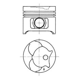 KOLBENSCHMIDT Kolben 91372620 f&uuml;r MERCEDES-BENZ SSANGYONG PUCH