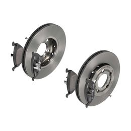 Brembo Bremsensatz-Vorderachse COATED DISC LINE / STANDARD IJDTIDBVK5 Bremsensatz, Scheibenbremse vorne rechts links innenbel&uuml;ftet 256mm f&uuml;r SKODA VW