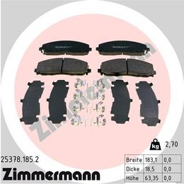 Zimmermann Bremsbelagsatz, Scheibenbremse 25378.185.2 vorne rechts links Foto entspricht Lieferumfang f&uuml;r FIAT LANCIA CHRYSLER VAG 68159579AC 68144163