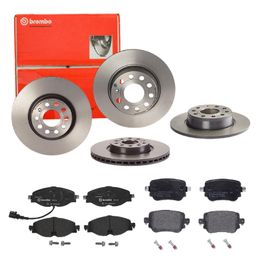 Brembo Bremsensatz-Vorn und hinten SG00000E8Q Bremsensatz, Scheibenbremse vorne rechts links innenbel&uuml;ftet 312mm f&uuml;r SKODA VW (SVW) SEAT (FAW) JETTA A