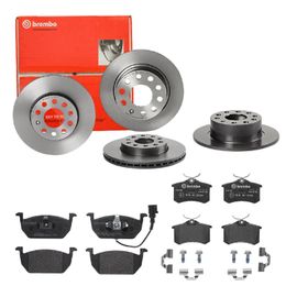 Brembo Bremsensatz-Vorn und hinten SG00000E4J Bremsensatz, Scheibenbremse vorne rechts links innenbel&uuml;ftet 253mm f&uuml;r SKODA VW SEAT PEUGEOT (FAW) (SVW)
