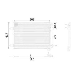 Mahle Kondensator, Klimaanlage AC 734 000S f&uuml;r REACH VW 3C0820411G 3C0820411E 1.30.0661.PD