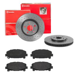 Brembo Bremsensatz-Vorderachse XTRA LINE / STANDARD SK8K0F4GM8 Bremsensatz, Scheibenbremse vorne rechts links Gelocht/innenbel. 320mm f&uuml;r HONDA 45022T