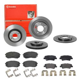 Brembo Bremsensatz-Vorn und hinten SG00000E41 Bremsensatz, Scheibenbremse vorne rechts links innenbel&uuml;ftet 320mm f&uuml;r HYUNDAI KIA (DYK) SSANGYONG (BEIJ
