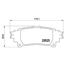 Brembo Bremsensatz-Hinterachse COATED DISC LINE / STANDARD IJZJSG5Q63 Bremsensatz, Scheibenbremse hinten rechts links innenbel&uuml;ftet 310mm f&uuml;r LEXUS TO