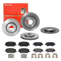 Brembo Bremsensatz-Vorn und hinten SG00000ECM Bremsensatz, Scheibenbremse vorne rechts links innenbel&uuml;ftet 300mm f&uuml;r HYUNDAI KIA (DYK) SSANGYONG (BEIJ