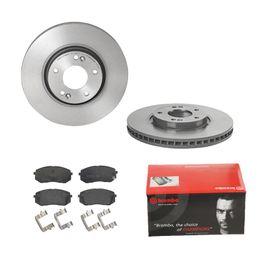Brembo Bremsensatz-Vorderachse COATED DISC LINE / STANDARD IJDTIDHPV4 Bremsensatz, Scheibenbremse vorne rechts links innenbel&uuml;ftet 300mm f&uuml;r HYUNDAI K