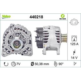 Valeo Generator REMANUFACTURED PREMIUM 440218 14V 125A f&uuml;r RENAULT 8200757870 7711497371