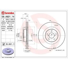 Brembo Bremsensatz-Vorn und hinten SG00000EQE Bremsensatz, Scheibenbremse vorne rechts links innenbel&uuml;ftet 286mm f&uuml;r TOYOTA SAAB SUBARU 26300AG01B 262