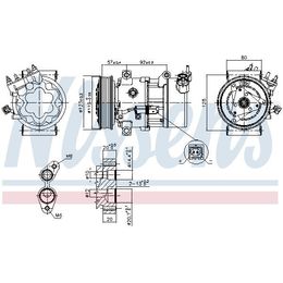 NISSENS Kompressor, Klimaanlage 89053 12V f&uuml;r PEUGEOT FIAT CITRO&Euml;N 6453LJ 6453LH 6453JL