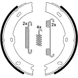 ATE Bremsbackensatz, Feststellbremse 03.0137-4003.2 hinten rechts links mit Zubeh&ouml;r f&uuml;r MERCEDES-BENZ VAG 2E0698525 9064200320 A9064200320