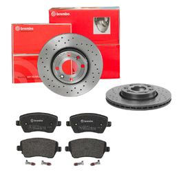 Brembo Bremsensatz-Vorderachse XTRA LINE / STANDARD SK8K0F6LW1 Bremsensatz, Scheibenbremse vorne rechts links Gelocht/innenbel. 260mm f&uuml;r RENAULT TRUC