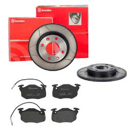 Brembo Bremsensatz-Vorderachse MAX LINE / STANDARD SK8K0F1MJ1 Bremsensatz, Scheibenbremse vorne rechts links Geschlitzt 247mm f&uuml;r RENAULT PEUGEOT CITR