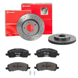 Brembo Bremsensatz-Vorderachse XTRA LINE SK8K0F1XU5 Bremsensatz, Scheibenbremse vorne rechts links Gelocht/innenbel. 276mm f&uuml;r MITSUBISHI BAIC WEIWANG
