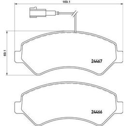 Brembo Bremsensatz-Vorderachse COATED DISC LINE / STANDARD IJZJSGFOG1 Bremsensatz, Scheibenbremse vorne rechts links innenbel&uuml;ftet 300mm f&uuml;r PEUGEOT F