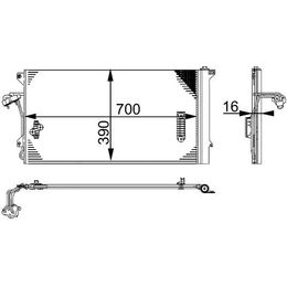 Mahle Kondensator, Klimaanlage AC 659 000S f&uuml;r VW CUPRA AUDI PORSCHE 7L0820411C 7L0820411D 95557311100