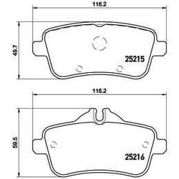 Brembo Bremsensatz, Scheibenbremse Bremsensatz-Hinterachse COATED DISC LINE / STANDARD ijzjsggjx4 Hinterachse innenbel&uuml;ftet 345mm 26mm f&uuml;r MERCEDES-BE