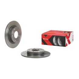 Brembo Bremsscheibe 08.C653.1X hinten rechts links Gelocht 265mm f&uuml;r MAZDA (CHANGAN) BJS726251A BDTS26251 BJS726251B