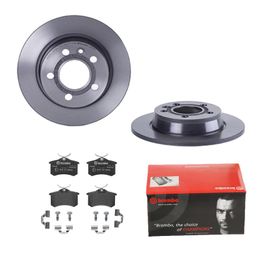 Brembo Bremsensatz-Hinterachse COATED DISC LINE / STANDARD IJDTIDIY14 Bremsensatz, Scheibenbremse hinten rechts links voll 268mm f&uuml;r SKODA VW PEUGEOT