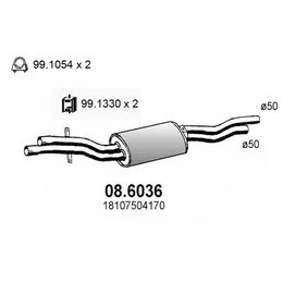 Asso Mittelschalld&auml;mpfer 086036 f&uuml;r BMW