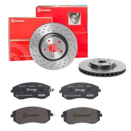 Brembo Bremsensatz-Vorderachse XTRA LINE SK8K0F4Y80 Bremsensatz, Scheibenbremse vorne rechts links Gelocht/innenbel. 326mm f&uuml;r TOYOTA SAAB SUBARU 2629