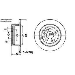 ATE Bremsscheibe 24.0111-0146.1 hinten rechts links voll 302mm f&uuml;r HYUNDAI 58411-2B000