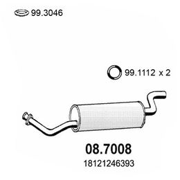 Asso Endschalld&auml;mpfer 08.7008 f&uuml;r BMW 18121246393