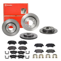 Brembo Bremsensatz-Vorn und hinten SG00000E38 Bremsensatz, Scheibenbremse vorne rechts links innenbel&uuml;ftet 280mm f&uuml;r HYUNDAI KIA (DYK) SSANGYONG (BEIJ