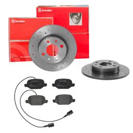 Brembo Bremsensatz-Hinterachse XTRA LINE / STANDARD SK8K0F9VH9 Bremsensatz, Scheibenbremse hinten rechts links Gelocht 240mm f&uuml;r ZASTAVA ALFA ROMEO KI