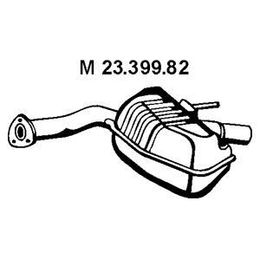 VEGAZ Mittelschalld&auml;mpfer MS-318 Mitte f&uuml;r MERCEDES-BENZ A1704900521