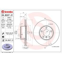 Brembo Bremsensatz-Vorn und hinten SG00000EJZ Bremsensatz, Scheibenbremse vorne rechts links innenbel&uuml;ftet 300mm f&uuml;r BMW (BRILLIANCE) 34216855657 3421
