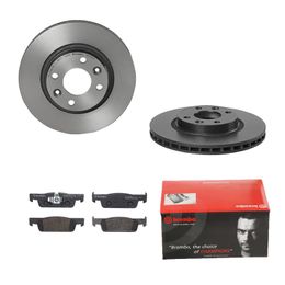 Brembo Bremsensatz-Vorderachse COATED DISC LINE / STANDARD IJDTIDDAH6 Bremsensatz, Scheibenbremse vorne rechts links innenbel&uuml;ftet 258mm f&uuml;r RENAULT D
