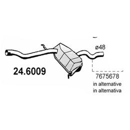Asso Mittelschalld&auml;mpfer 246009 f&uuml;r Fiat LANCIA