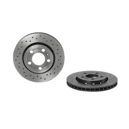 Brembo Bremsscheibe XTRA LINE 09.A652.1X hinten rechts links Gelocht 256mm f&uuml;r SKODA VW SEAT (FAW) AUDI 8L0615601 8L061601 8N0615601B