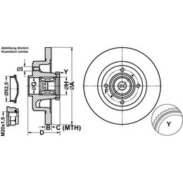 ATE Bremsscheibe 24.0111-0166.2 hinten rechts links voll 274mm f&uuml;r RENAULT 7701206328 8671018263 8660001815