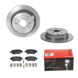 Brembo Bremsensatz-Hinterachse COATED DISC LINE / STANDARD IJDTIDJ2D0 Bremsensatz, Scheibenbremse hinten rechts links voll 302mm f&uuml;r HONDA 42510T1GG01