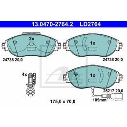 ATE Bremsensatz-Vorn und hinten SG00000DEM Bremsensatz, Scheibenbremse vorne rechts links bel&uuml;ftet 340mm f&uuml;r SKODA SEAT VAG 1K0615301AD 1K0615601AD 8E