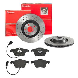 Brembo Bremsensatz-Vorderachse XTRA LINE / STANDARD SK8K0F5ZF4 Bremsensatz, Scheibenbremse vorne rechts links Gelocht/innenbel. 347mm f&uuml;r SKODA VW SEA