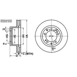 ATE Bremsscheibe 24.0128-0167.1 vorne rechts links bel&uuml;ftet 298mm f&uuml;r PORSCHE 95135104101 95135104102
