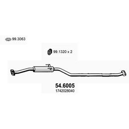 Asso Mittelschalld&auml;mpfer 546005 f&uuml;r TOYOTA