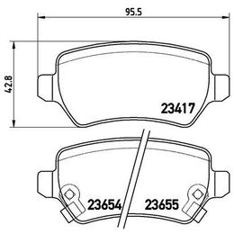 Brembo Bremsensatz-Hinterachse COATED DISC LINE / STANDARD IJZJSG5KG7 Bremsensatz, Scheibenbremse hinten rechts links voll 240mm f&uuml;r KIA GENERAL MOTOR