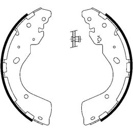 ATE Bremsbackensatz 03.0137-0519.2 hinten rechts links ohne Hebel f&uuml;r RENAULT FORD NISSAN 1727211 D4060-EB36A 44060-EB326