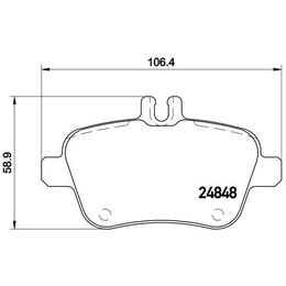 Brembo Bremsensatz-Hinterachse COATED DISC LINE / STANDARD IJZJSGGL03 Bremsensatz, Scheibenbremse hinten rechts links voll 276mm f&uuml;r MERCEDES-BENZ A00